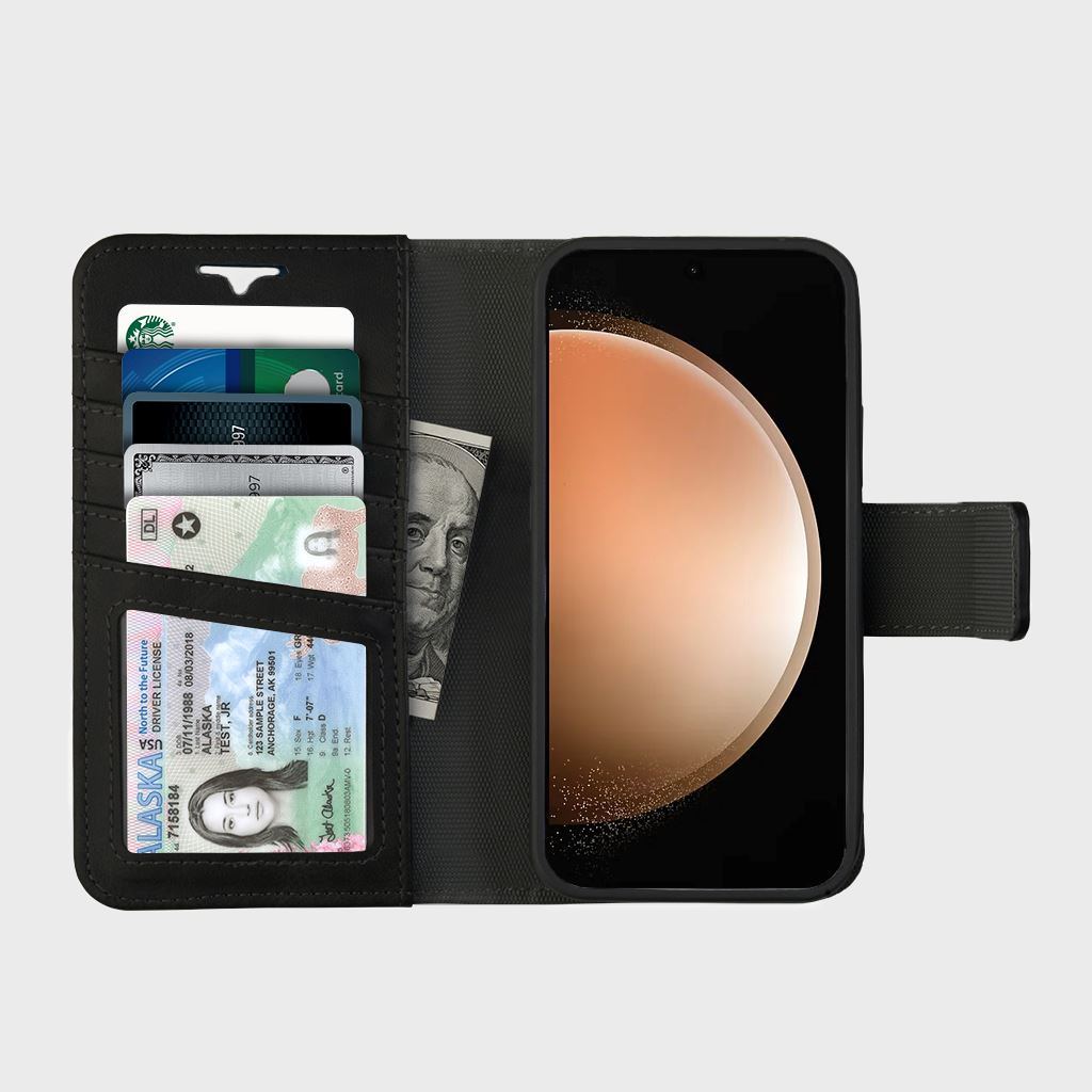 Samsung Galaxy S23 FE Wallet Case – 5th Ave Vegan Leather Folio ...